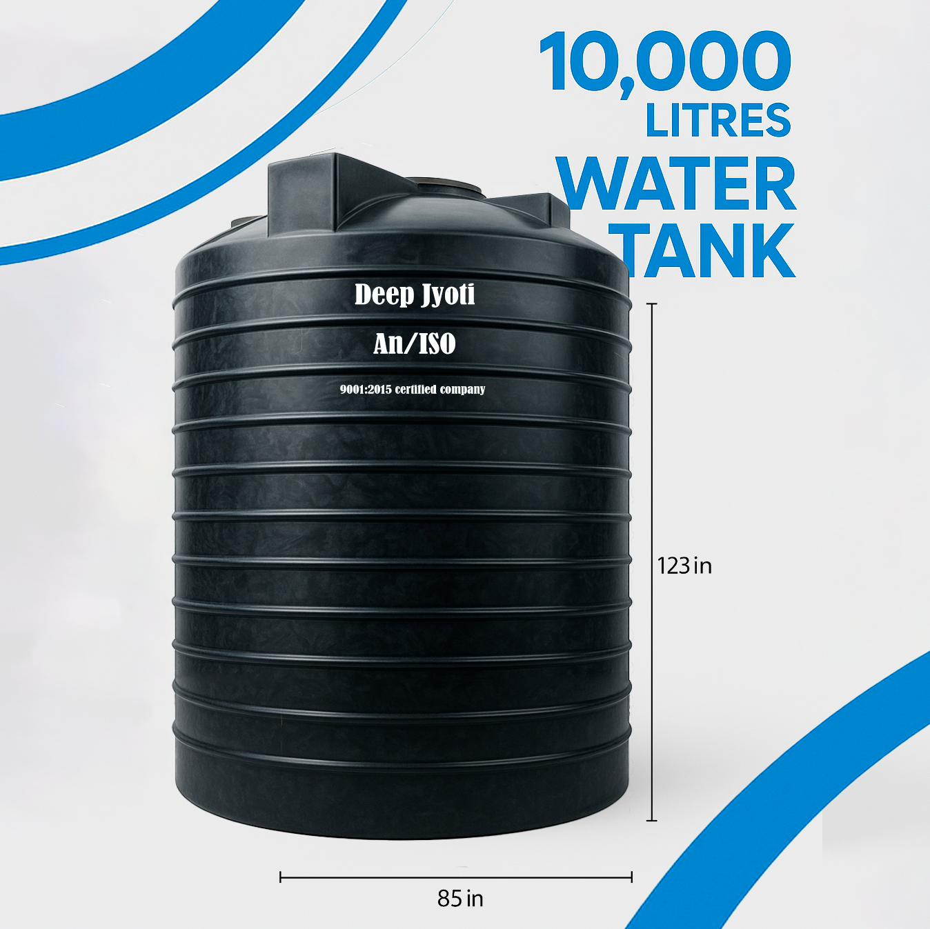 Deep Jyoti 10,000L Water Tank – Massive Capacity for Industrial Needs ...